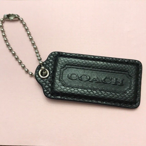 Coach | Bags | Coach Black Leather Hang Tag | Poshmark